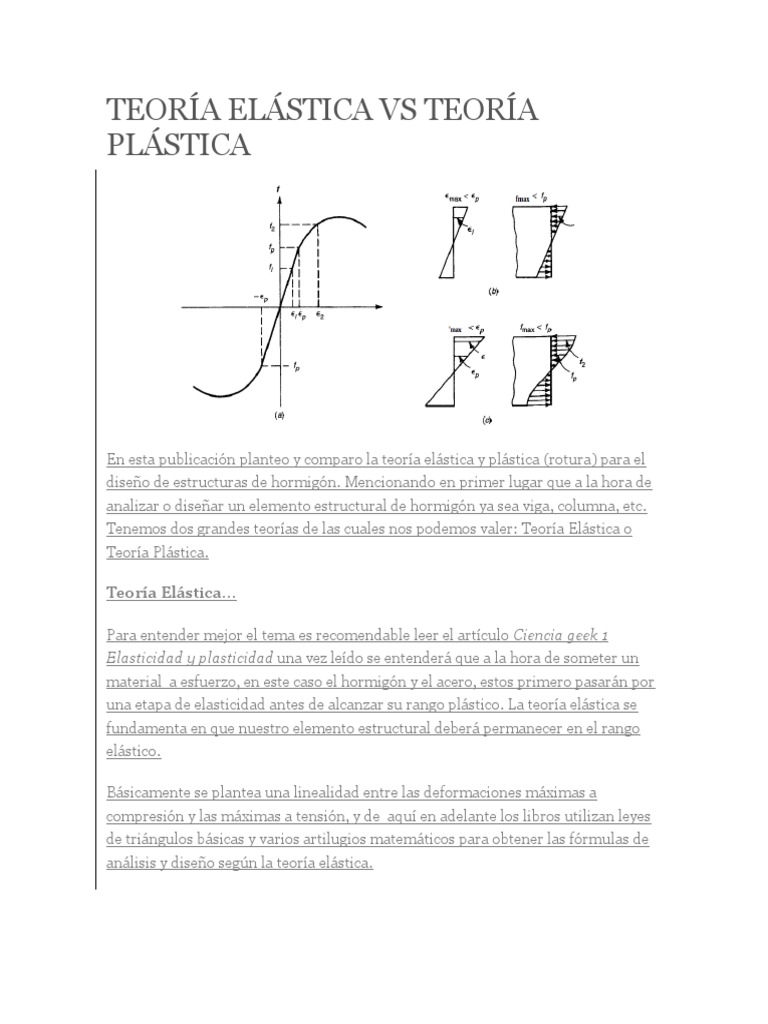 Teoría Elástica Vs Teoría Plástica | PDF