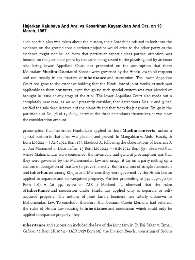 Case Laws | PDF | Religious Conversion | Hindu