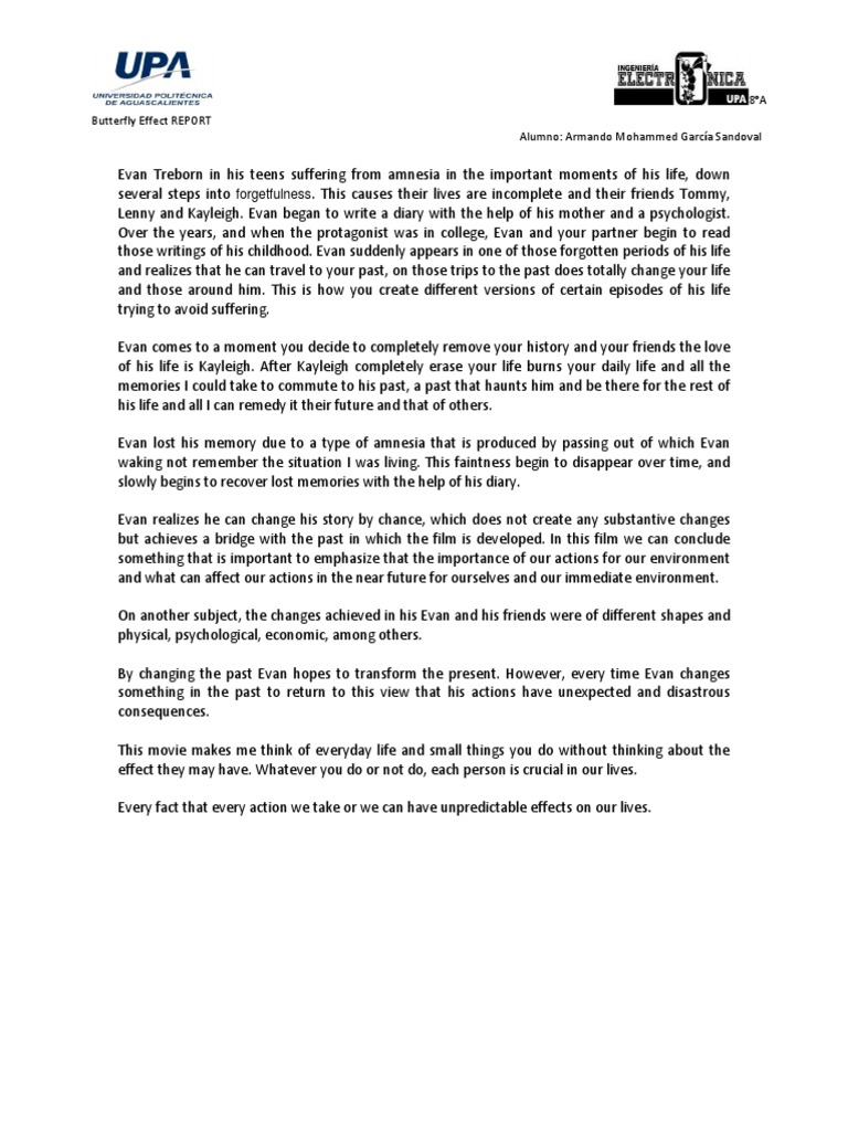 Exploring the Butterfly Effect Through Evan Treborn's Struggles with ...