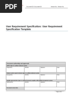 URS User Requirement Specification Template r01 | PDF