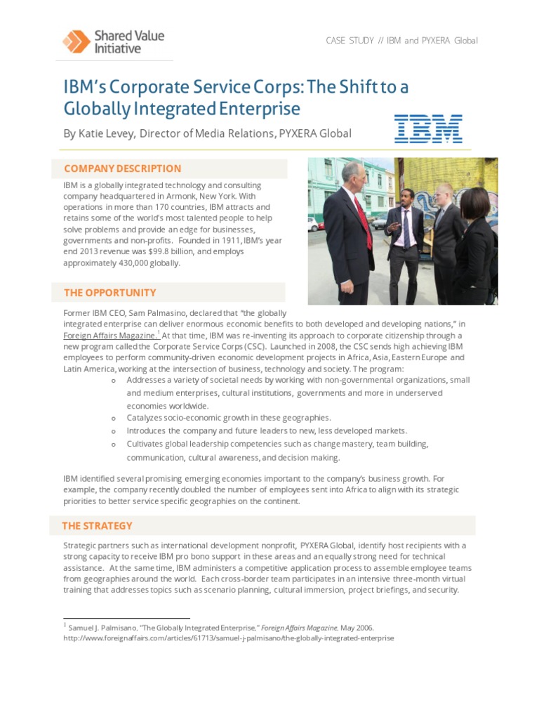 IBM's Corporate Service Corps Impact | PDF | Ibm | Leadership
