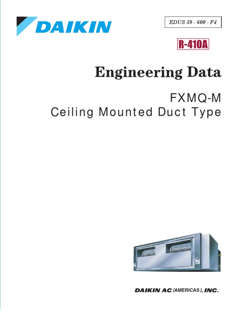 Daikin FXMQ-M Installation Manual | PDF | Thermostat | Duct (Flow)