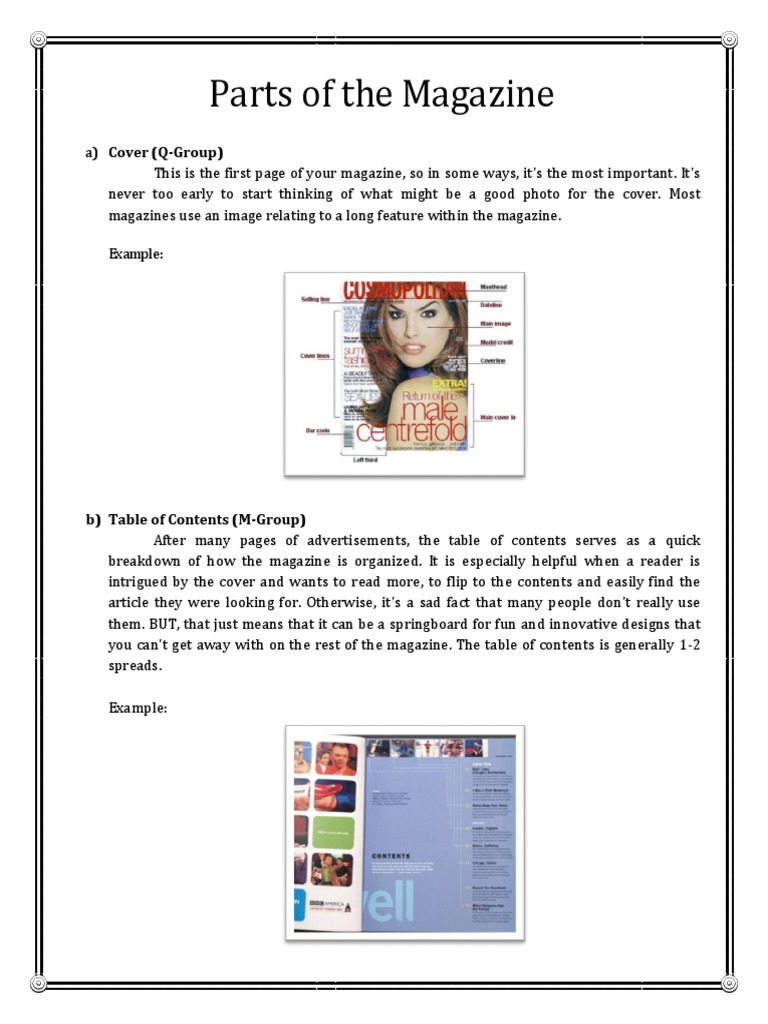Parts of The Magazine | PDF
