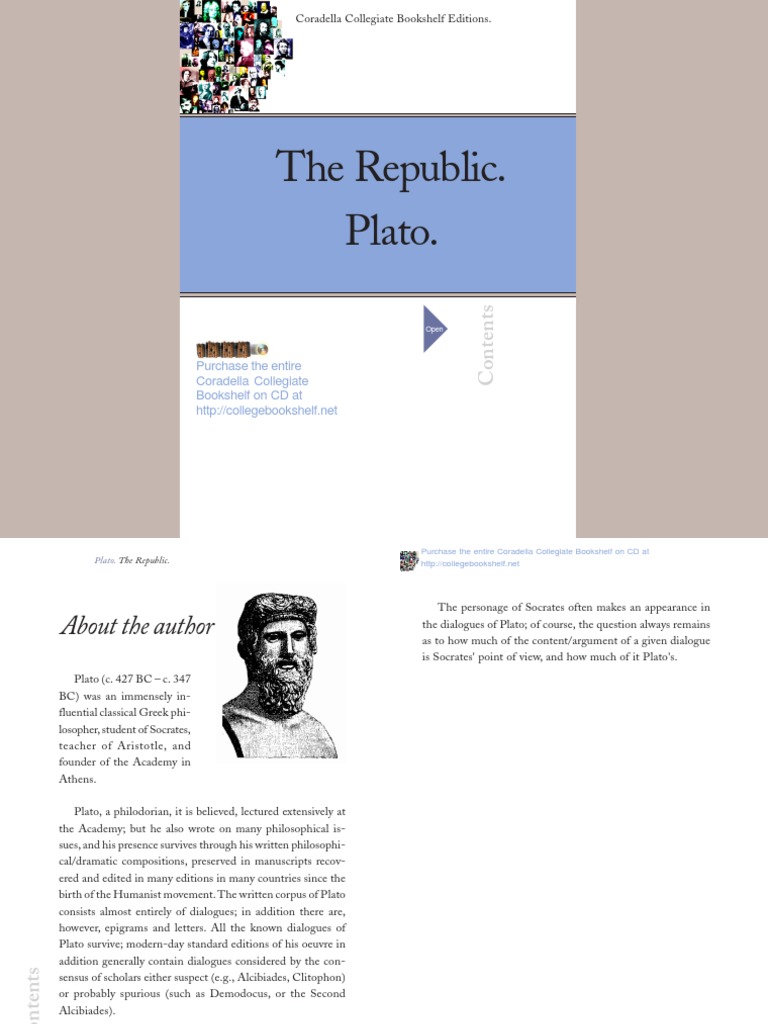 The Republic. Plato.: Purchase The Entire Coradella Collegiate ...