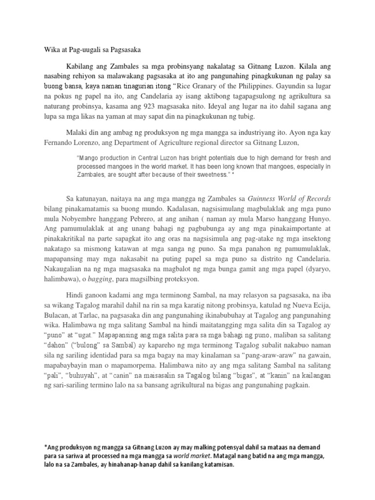 Pagsasaka at Pangingisda | PDF