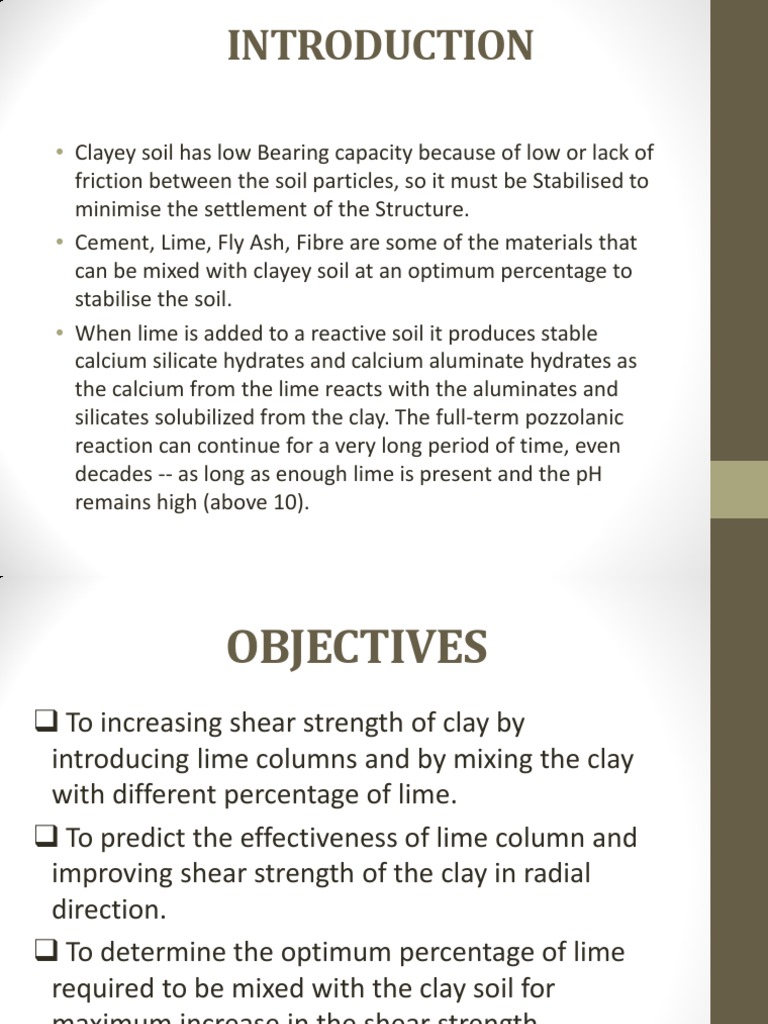 Lime Column | PDF | Lime (Material) | Fly Ash