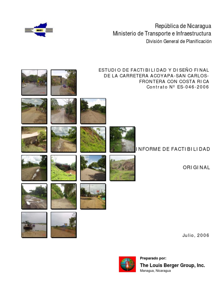 Estudio de Factibilidad y Dise - o Final de La Carretera Acoyapa - San Carlos - Frontera Con ...