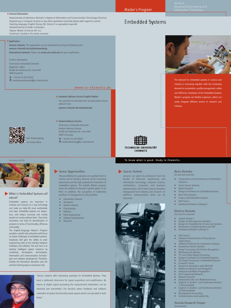 Flyer Embedded Systems Master Web 2 | PDF | Embedded System | Master Of ...