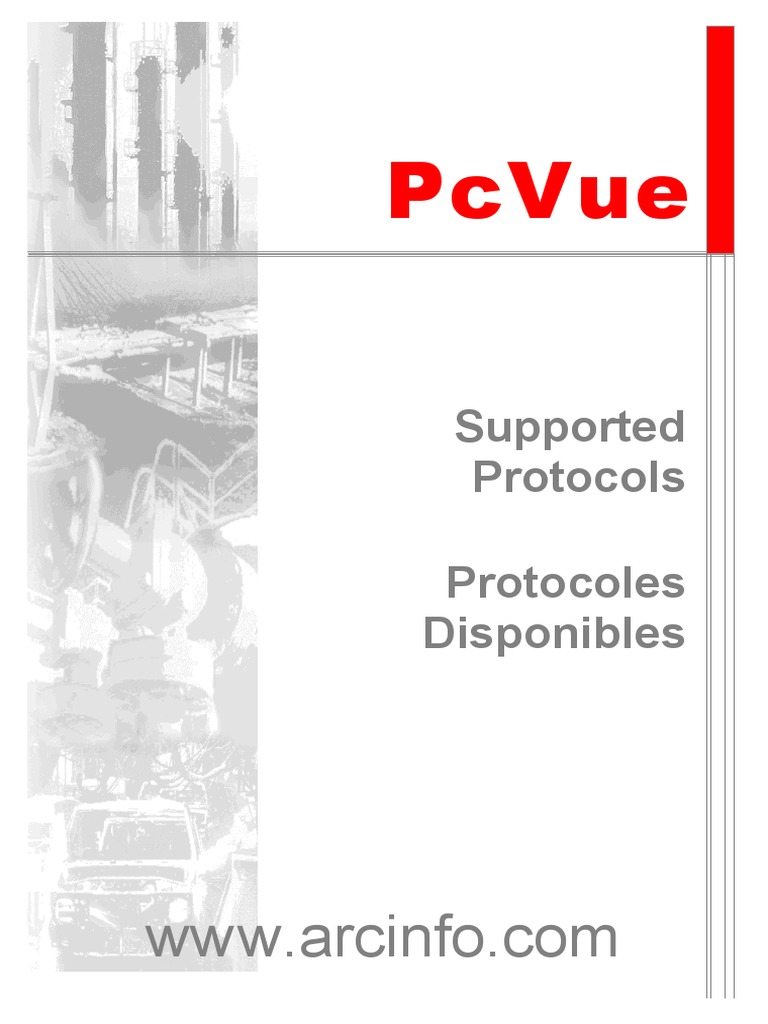 Available Protocols in PcVue | PDF | Port (Computer Networking) | Communications Protocols