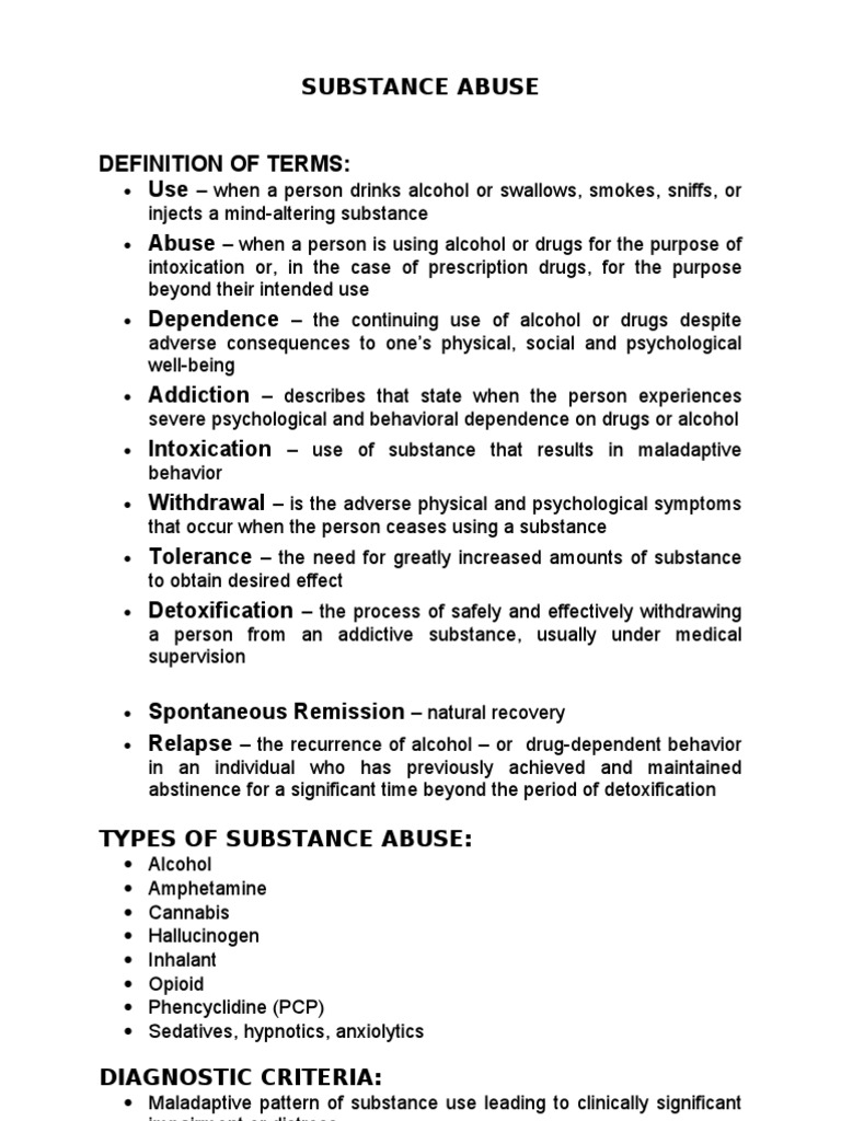 Substance Abuse | PDF | Substance Abuse | Alcoholism