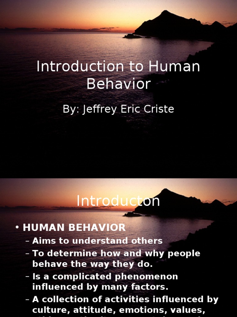 Understanding Human Behavior Dynamics | PDF | Id | Unconscious Mind