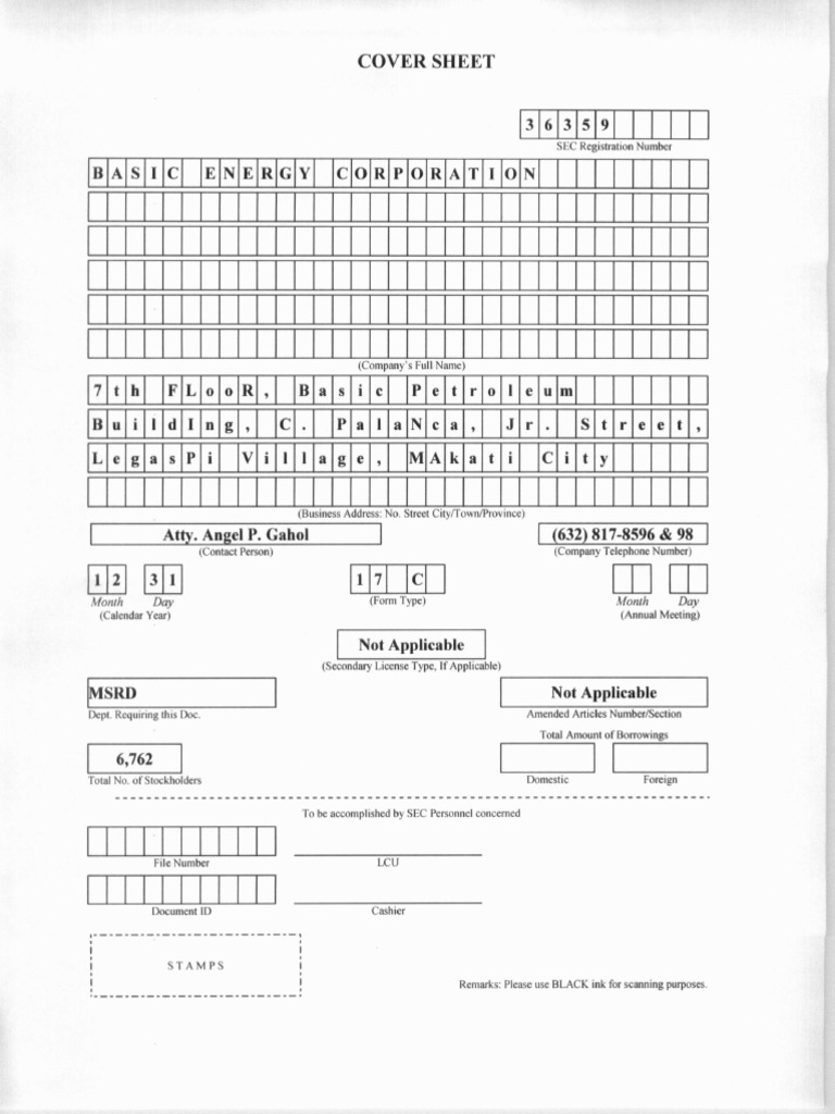 Basic Energy: Spud-In of Wells | PDF | Securities (Finance) | U.S ...