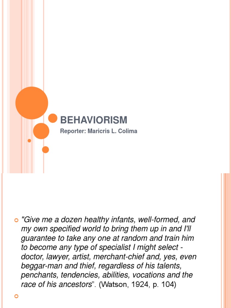 Behaviorism Theory Explained | PDF | Classical Conditioning | Reinforcement