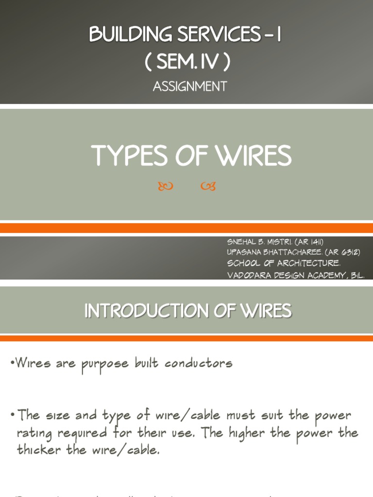 Types of Wires | PDF | Wire | Electrical Wiring