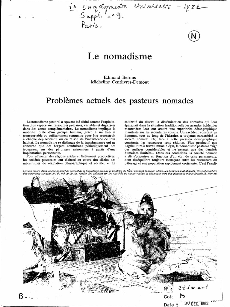 Le Nomadisme | PDF | Pastoralisme | Mouton