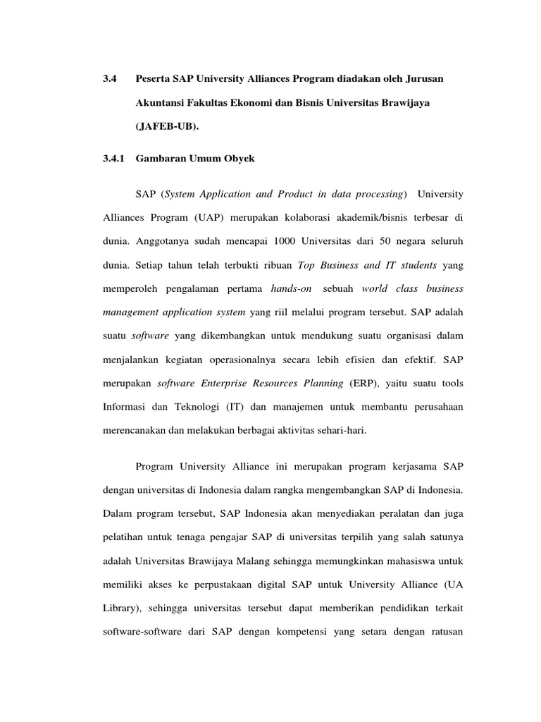 3.4 Peserta SAP University Alliances Program Diadakan Oleh Jurusan Akuntansi Fakultas Ekonomi ...