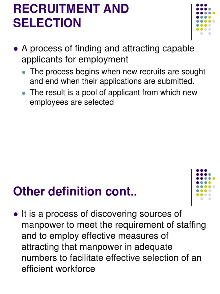 A Process of Finding and Attracting Capable Applicants For Employment ...