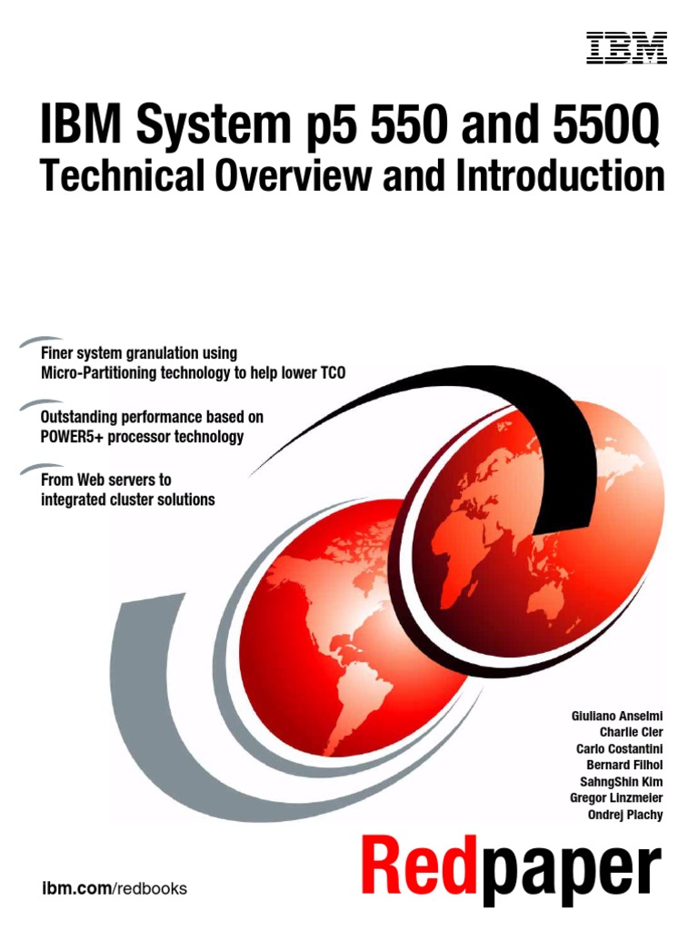 IBM System p5 550 and 550Q: Technical Overview and Introduction | PDF | Floppy Disk | Usb