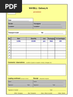 Waybill Template | PDF | Law | Technology & Engineering