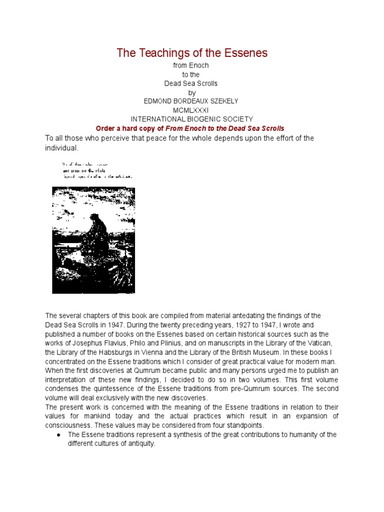 The Teachings of The Essenes | PDF | Nature | Religion And Belief