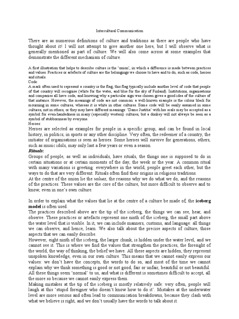 Rituals:: Model Is Often Used | PDF | Collectivism | Communication