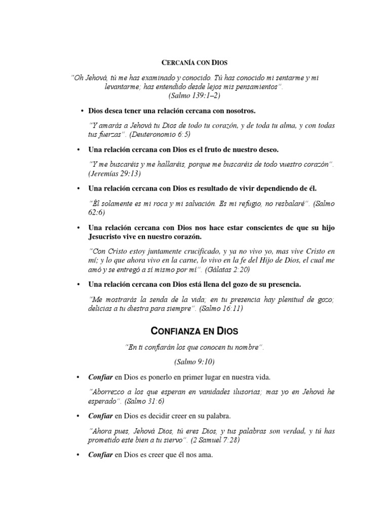 Cercanía y Confianza en Dios | PDF | Salmos | Cristo (título)