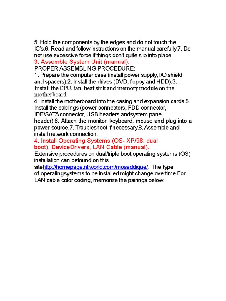 Assemble System Unit (Manual) | PDF | Electrical Connector | Usb