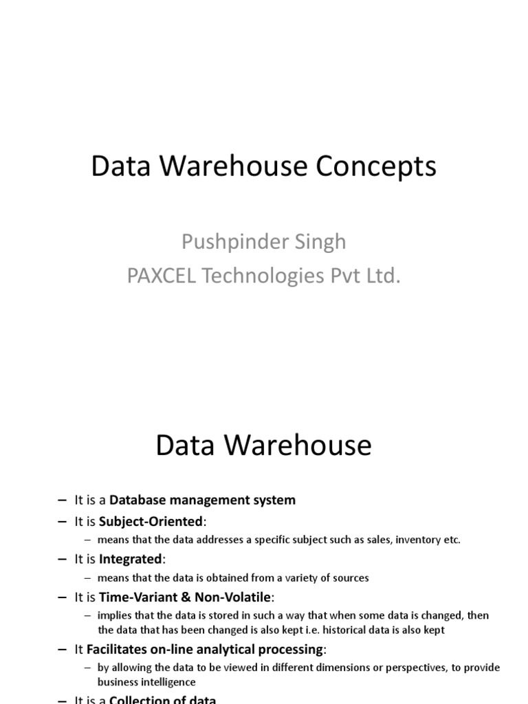 Data Warehouse Concepts With Dimensional Modeling | PDF | Data Warehouse | Business Intelligence