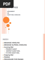 Office Correspondence Notes Procedure of Handling Outgoing Mail ...