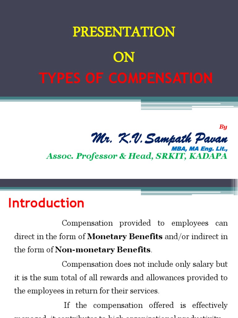 Types of Compensation | PDF | Employee Benefits | Employment Compensation
