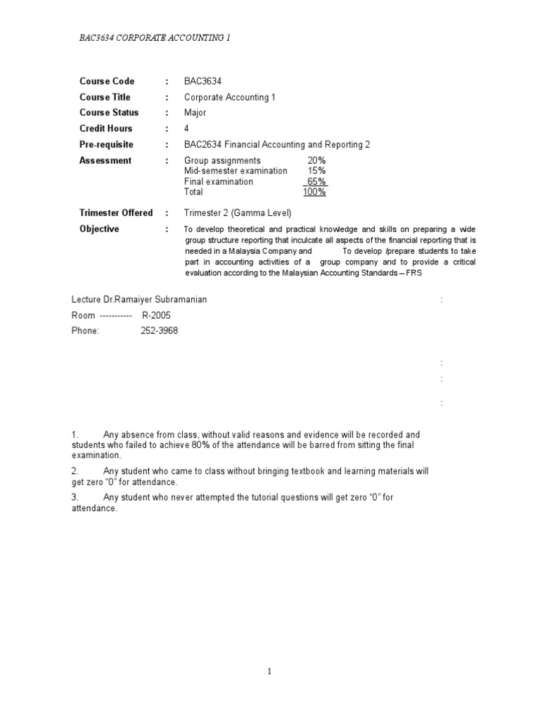 Course Code: Course Title: Course Status: Credit Hours: Pre-Requisite ...