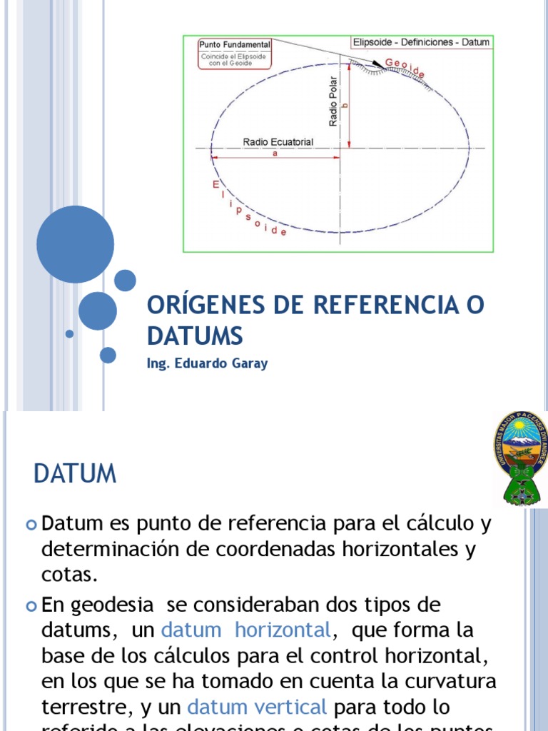 Capitulo IV Origenes de Referencia o Datums | PDF | Geodesia | Sistema de Posicionamiento Global