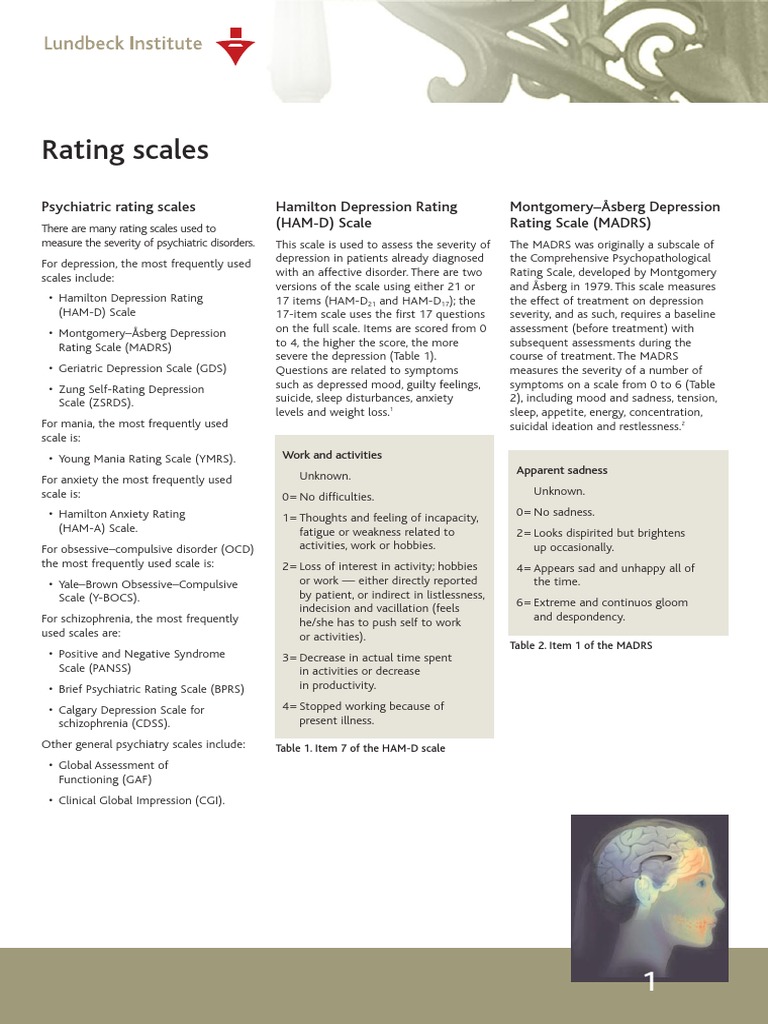 Psychiatry Rating Scales | PDF | Major Depressive Disorder | Depression ...
