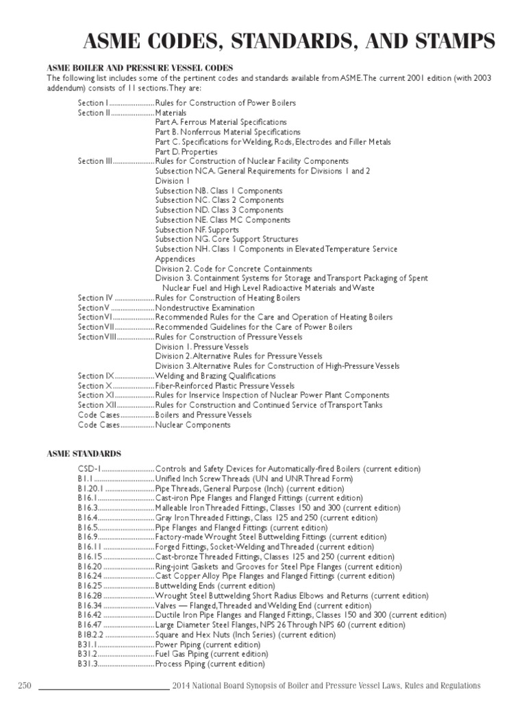 Asme Codes, Standards, and Stamps | PDF