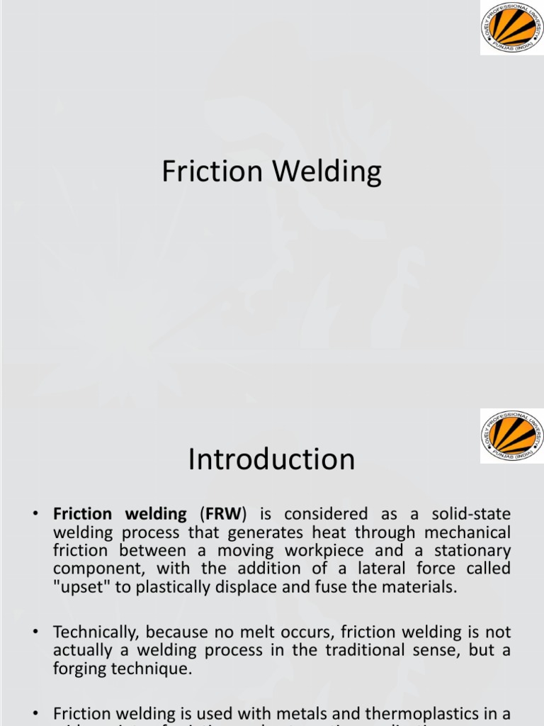 Friction Welding, Explosive Welding | PDF | Welding | Construction