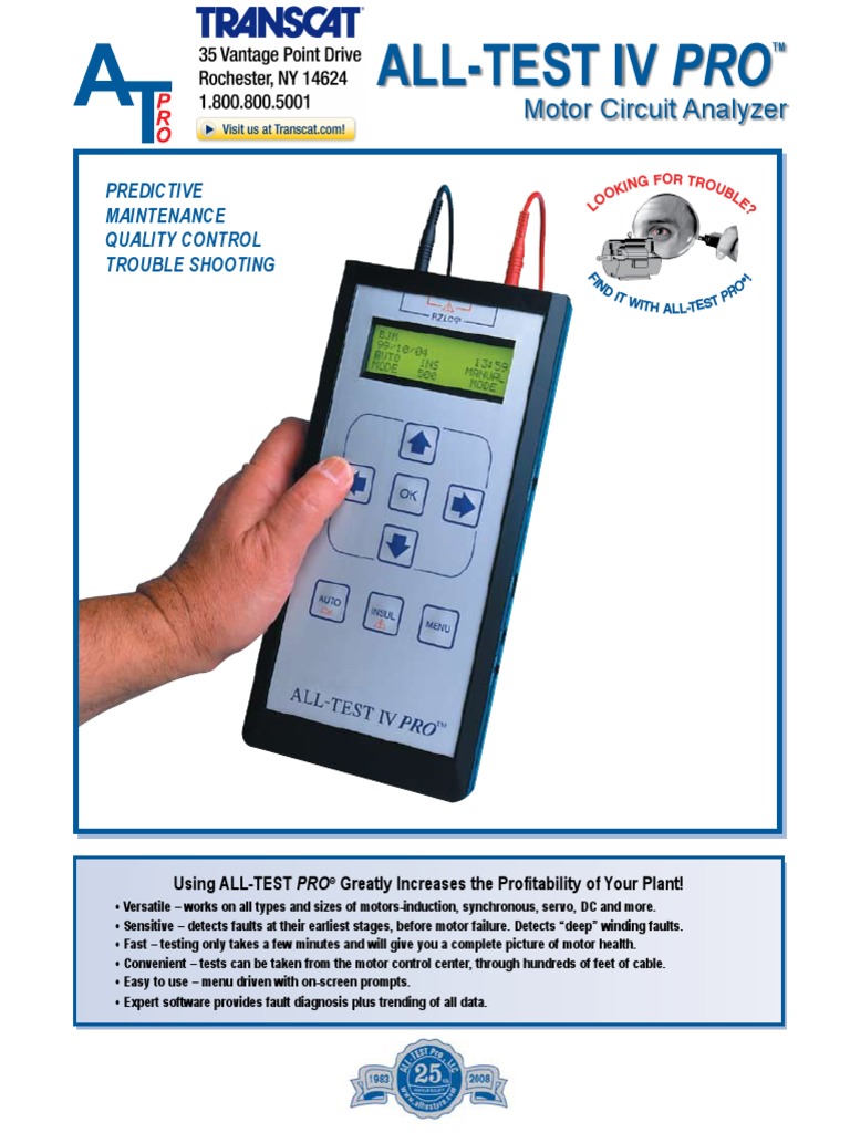 All-Test Iv Pro: Motor Circuit Analyzer | PDF | Capacitor | Electrical ...