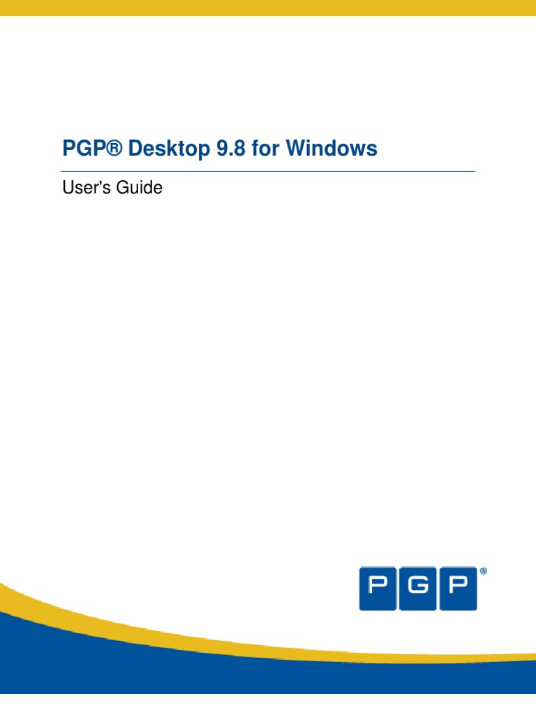 PGP Desktop User's Guide | Download Free PDF | Microsoft Windows | Encryption