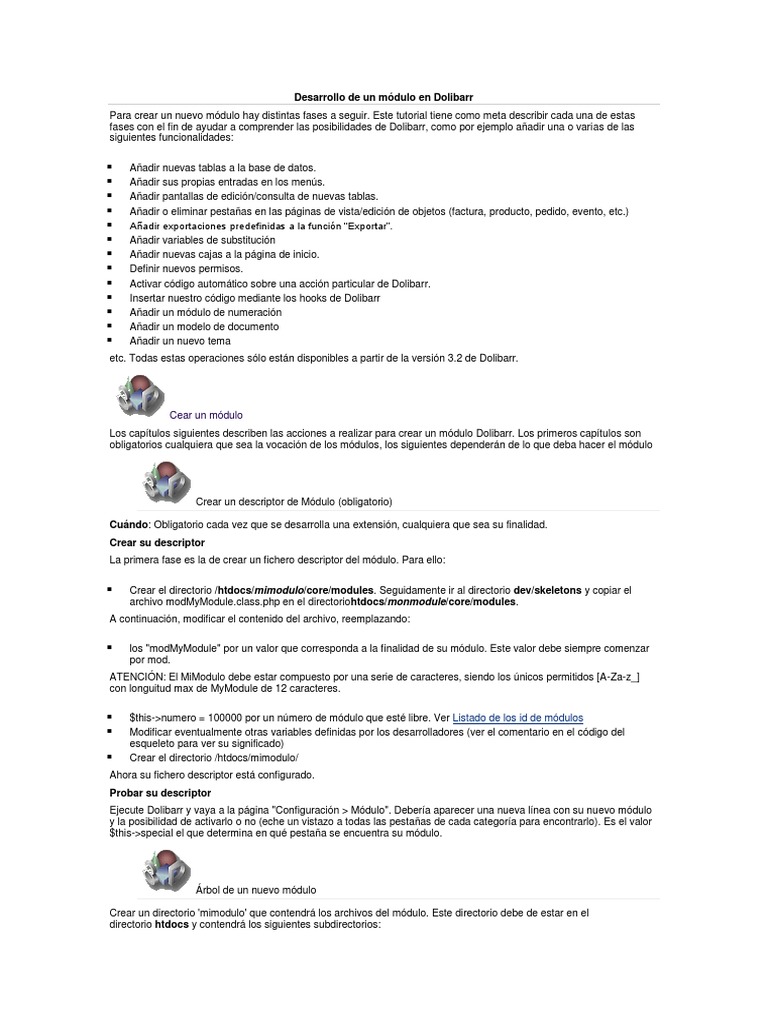 Desarrollo de Un Módulo en Dolibarr | PDF | SQL | Perl