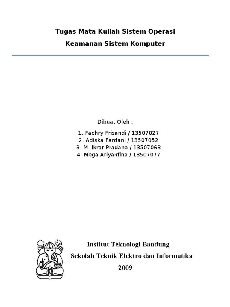 Keamanan Sistem Komputer Dan Serangan Umum Pdf