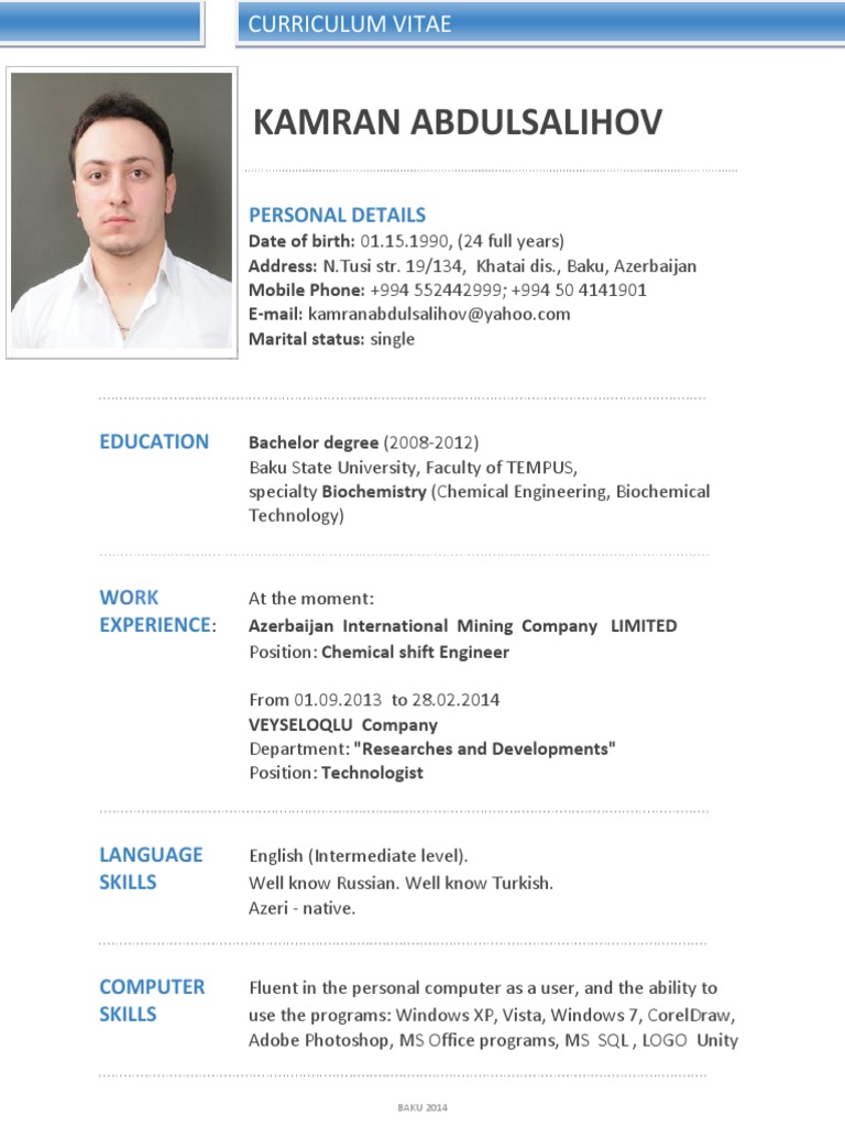 Kamran Abdulsalihov's CV | PDF