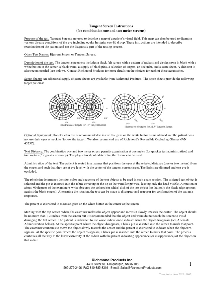 Visual Field Test Guide for Physicians | PDF | Trigonometric Functions ...