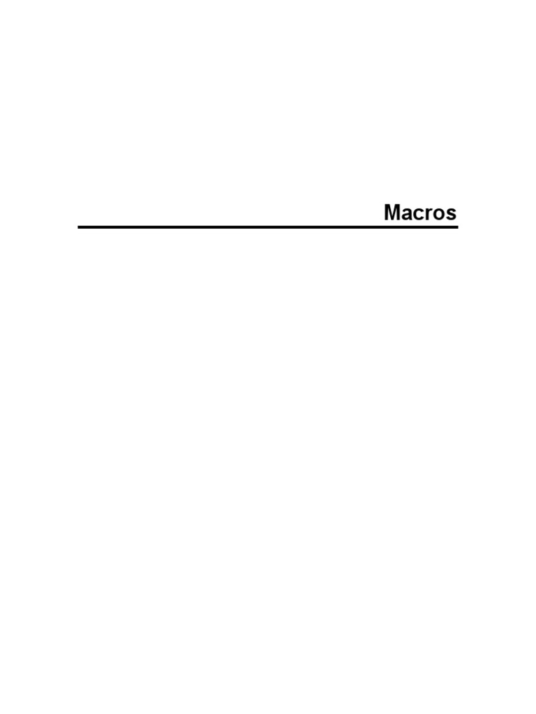 Macros | PDF | Parameter (Computer Programming) | Variable (Computer Science)