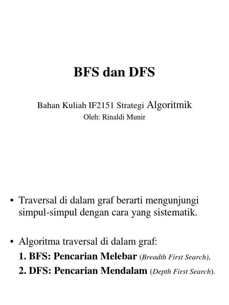BFS Dan DFS | PDF