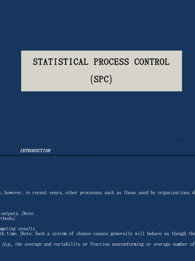Sec 45 Statistical Process Control | PDF | Standard Deviation | Statistics