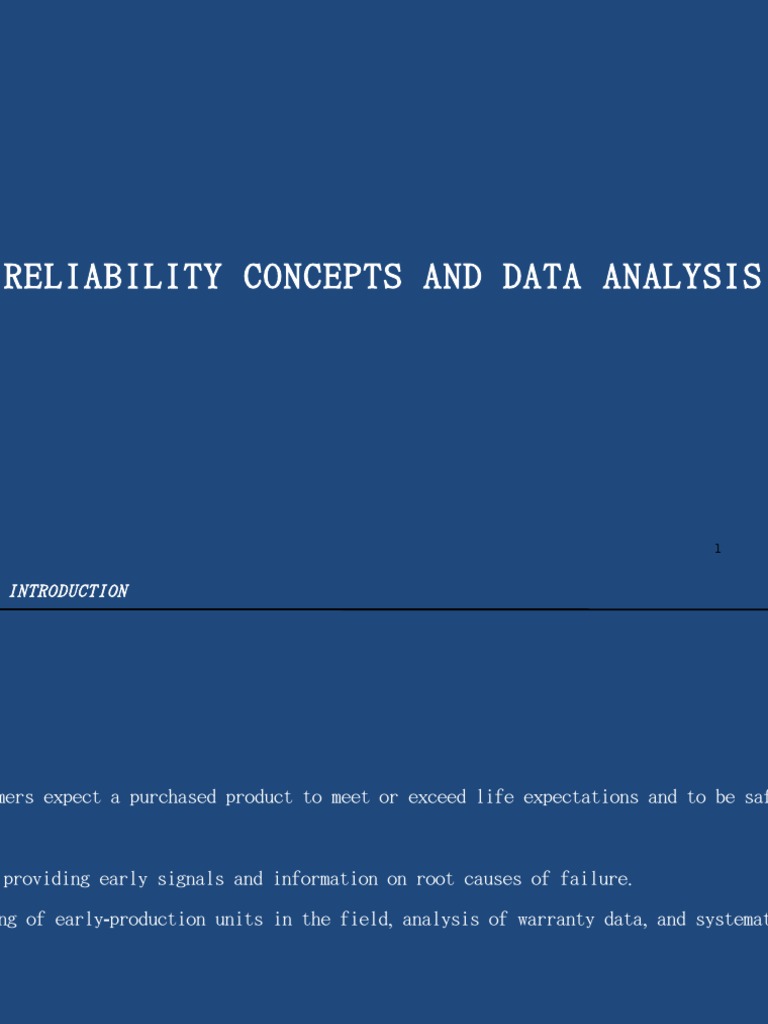 Reliability Concepts and Data Analysis | PDF | Reliability Engineering | Data Analysis