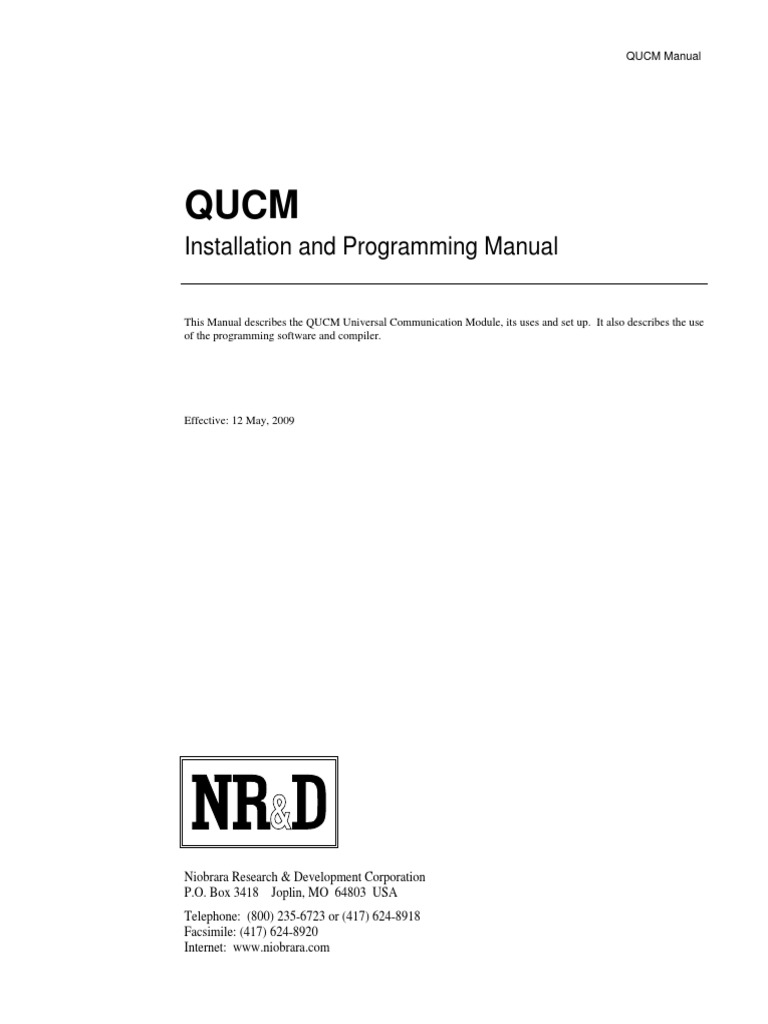 Qucm Manual | PDF | Subroutine | Programmable Logic Controller