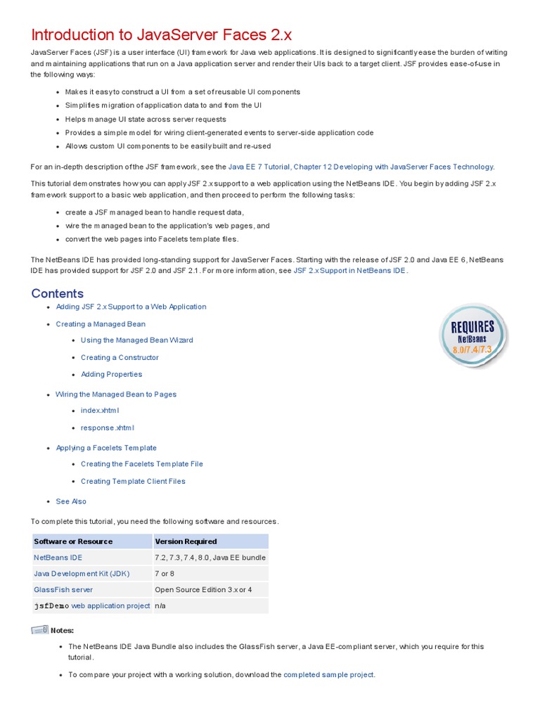 Introduction To JavaServer Faces 2 | PDF | Java Server Faces | Html Element