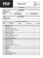 Formato Evaluación del Desempeño | Conceptos psicológicos | Sicología y ciencia cognitiva