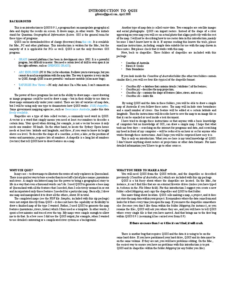 Introduction To QGIS | PDF | Geographic Information System | Icon ...