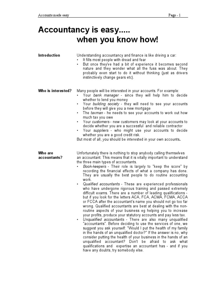 Accounts Made Easy | Download Free PDF | Expense | Bookkeeping